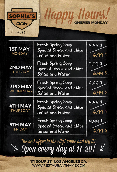 30 Info Baru Happy Hour Menu Design