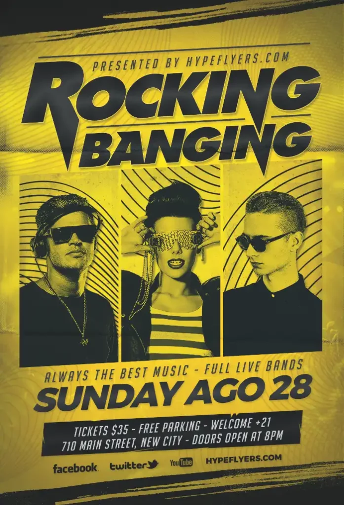 Band Event Flyer Template for Photoshop | Awesomeflyer.com
