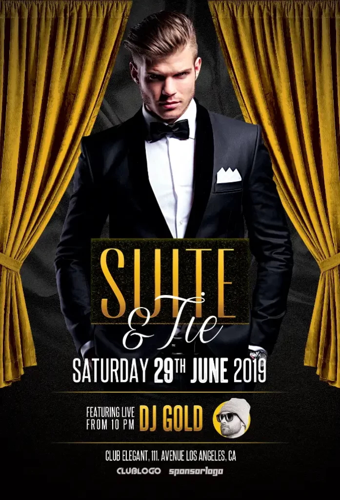 Elegant Suite Party Flyer Template | Download PSD Flyer Template