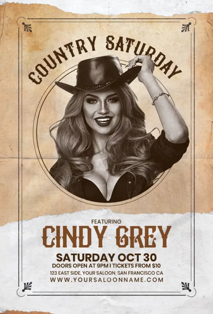 Country Artist Flyer Template | Pub Music Flyer Designs