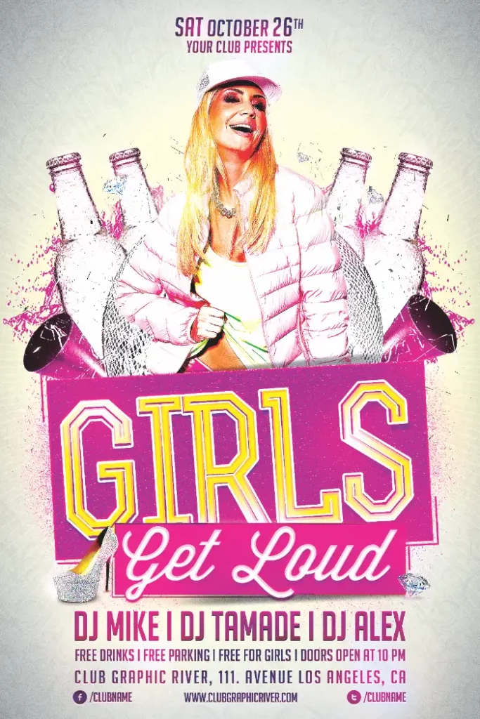 Girls Club Party Flyer Template | Premium PSD Flyer